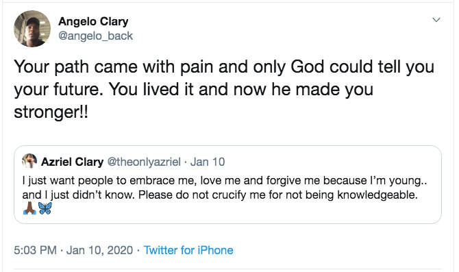 Azriel Clary's Parents Show Support Following Alleged Altercation